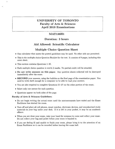 Final Exam 2019 This Is An Exam From The Past Great For Practice