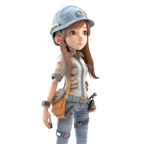 Cute And Creative 3d Engineer Women Imaginative And Inventive Characters For Robotics And Ai