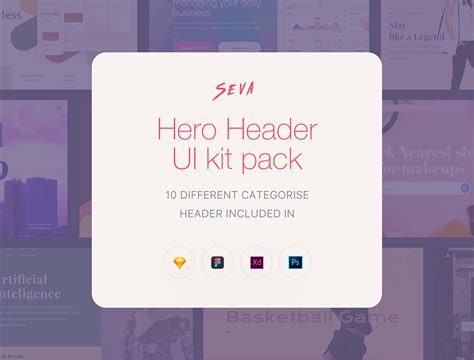 Seva Header UI Kit Pack On Behance
