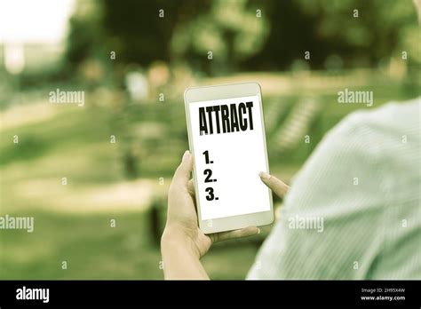 Handwriting Text Attract Business Showcase To Draw By A Physical Force Causing Or Tending To