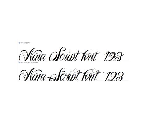 Fancy Handwriting Tattoo Fonts