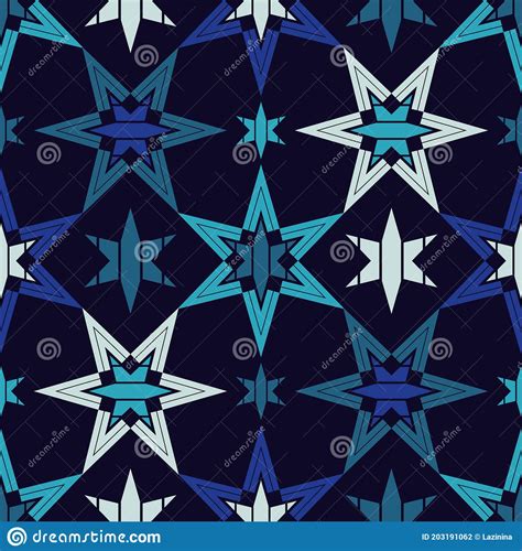 Mosaic With Geometric Shapesmosaic With Geometric Shapes Seamless Pattern Design With Manual