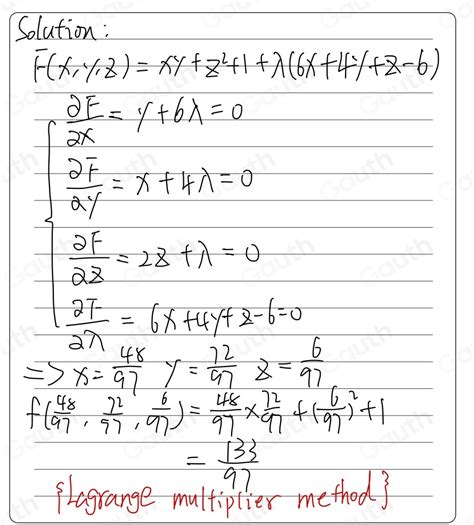 Solved Find The Extreme Value Of The Function Fxyzxyz21