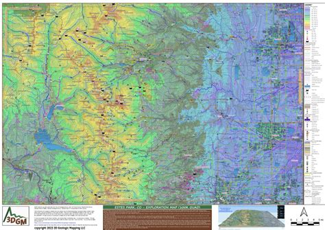 Estes Park Co Exploration Map For Sightseeing By 3d Geologic Mapping