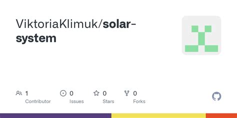 GitHub ViktoriaKlimuk Solar System
