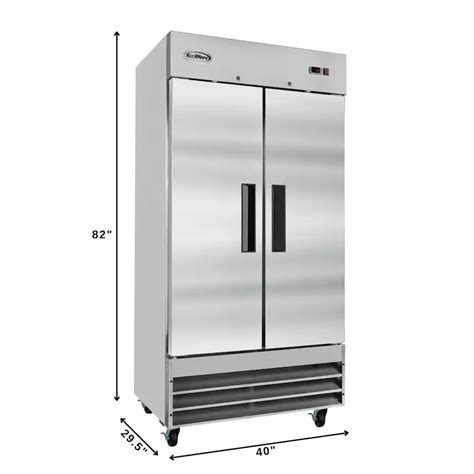 Koolmore 39 In Commercial 2 Door Reach In Refrigerator 30 Cu Ft Rir