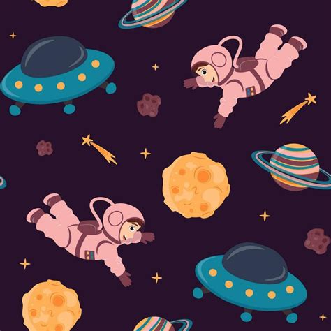 Astronaut Planets Shooting Stars