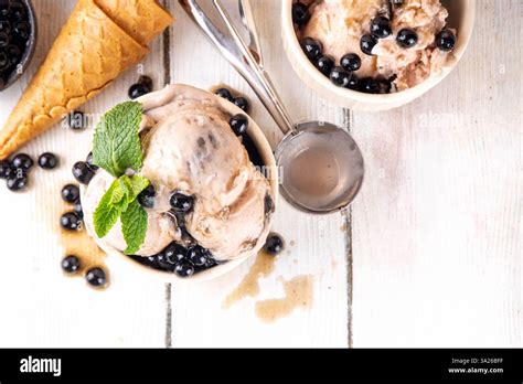 Bubble Milk Tea Ice Cream Sweet Taiwanese Asian Style Milky Tea With Kuromitsu Black Boba Or