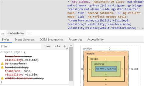 Sidenav Has Strange Style Properties · Issue 15546 · Angularcomponents · Github