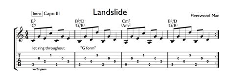 Landslide Music Tab Chords Guitar Fingerpicking Songs Guitar Music Theory By Desi Serna