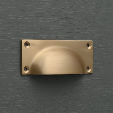 Classic Brushed Satin Brass Cupboard Handles Lacquered Yester Home