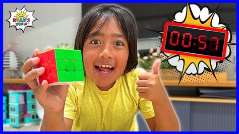Ryan Solved Rubiks Cube Under 1 Mins Challenge Rubiks Cube