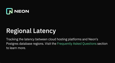A Nextjs Powered Dashboard Tracking Latency Between Neons Postgres And Hosting Platforms R