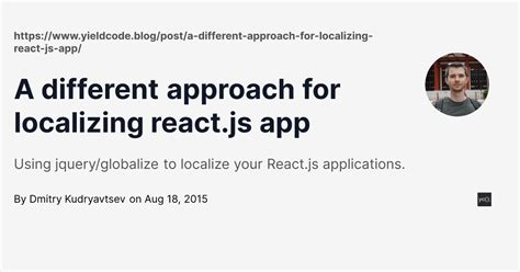 a different approach for localizing react js app dmitry kudryavtsev