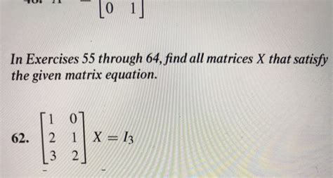 Solved Tu 21 0 10 1 In Exercises 55 Through 64 Find All
