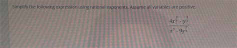 Solved Simplify The Following Expression Using Rational