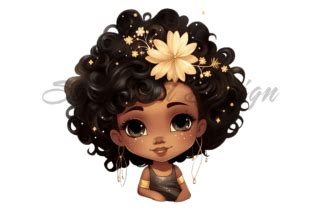 Cute Black Chibi Girl Beautiful PNG Graphic By Stanfield Design Creative Fabrica