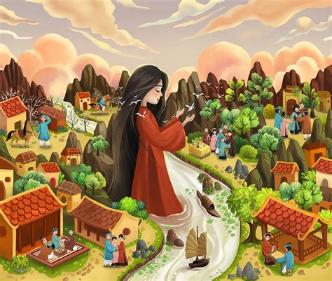 越南插画师anh Tuyet《桥的故事》系列插图 视觉同盟