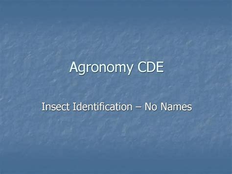 Ppt Agronomy Cde Powerpoint Presentation Free Download Id1192593