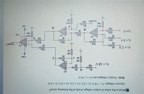 Solved What Is The Value Of Output Voltage Vout Of The Chegg