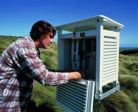 Meteorologist Examines Weather Instruments Photograph By Cape Grim B A P S Simon Fraser Science