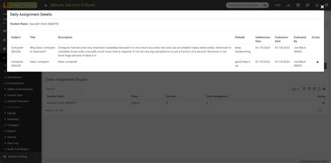 How To Check Daily Assignment Report Smart School School Management System By Qdocs