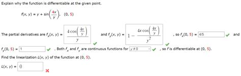 Solved Find The Linearization Lxy ﻿of The Function At