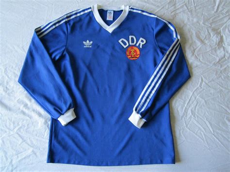 Rare Vintage Adidas Ddr East Germany Football Shirt Jersey Trikot Long