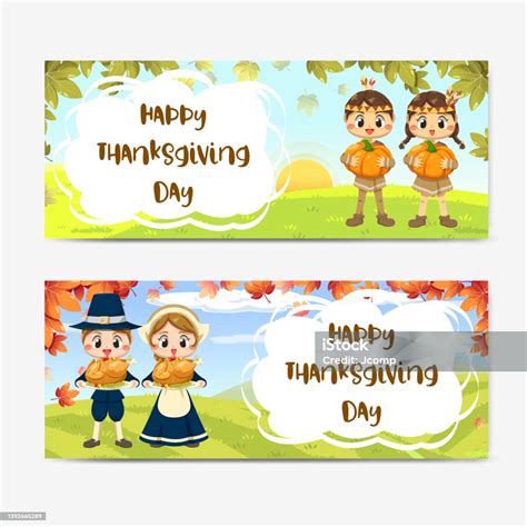 소녀 단풍 나무 잎과 호박과 함께 행복한 추수 감사절 카드 가을에 대한 스톡 벡터 아트 및 기타 이미지 가을 겨울 계절