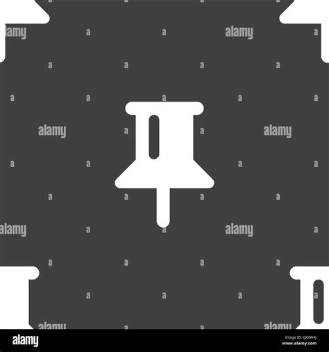 Map Pointer Gps Location Icon Sign Seamless Pattern On A Gray Background Vector Stock Vector