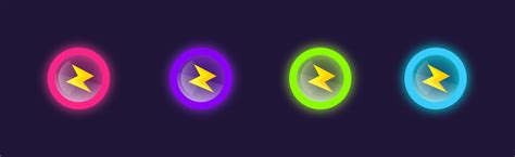Game Ui Of Energy Stamina Speed Power Lightning Icons Badge For Game Ui Shield Icons With