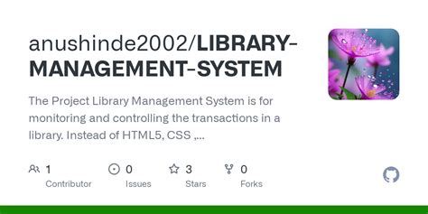 Github Anushinde2002library Management System The Project Library Management System Is For