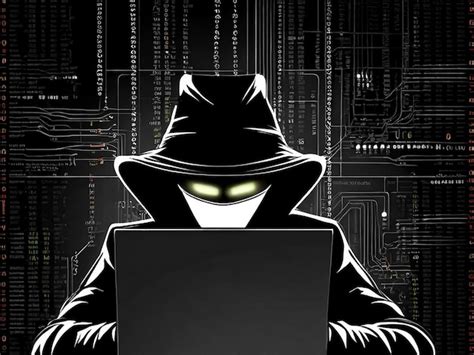 Premium Ai Image Black Hat Hacker On A Computer Network Big Data Entry