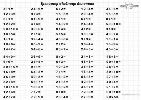 Таблица деления на 3 примеры