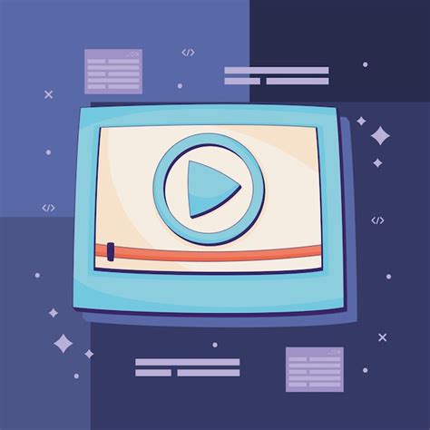 웹 페이지 템플릿의 재생 버튼 무료 벡터