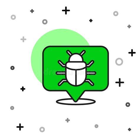 Filled Outline System Bug Concept Icon Isolated On White Background Code Bug Concept Bug In