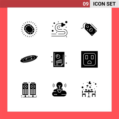 Set Of 9 Modern Ui Icons Symbols Signs For System Astronomy Water Hose Galaxy Discount Editable