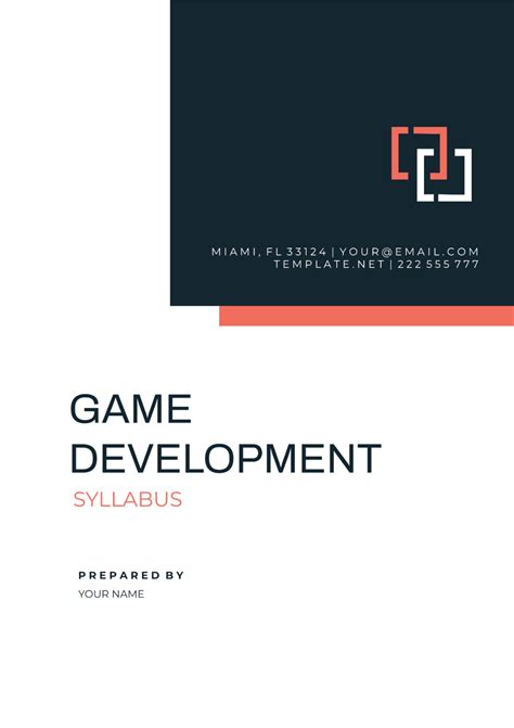 free game development syllabus template to edit online