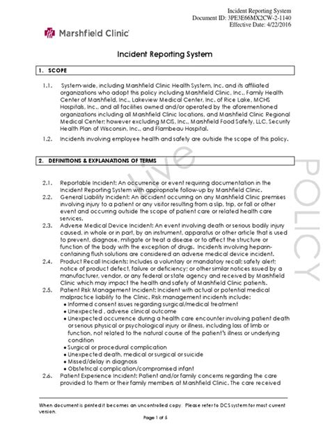 Incident Reporting System Pdf Medical Record Patient