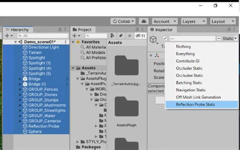 Unityのライティング「reflection Probe」を使用して反射を表現する Styly