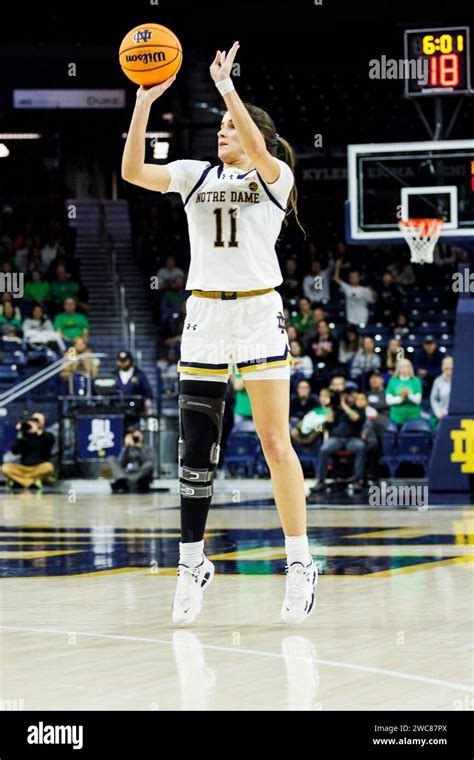 South Bend Indiana Usa 14th Jan 2024 Notre Dame Guard Sonia Citron