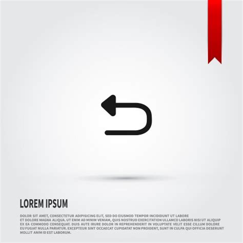 Turn Back Arrow Icon Royalty Free Vector Image