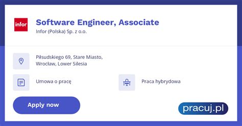 Oferta Pracy Software Engineer Associate Infor Polska Sp Z O O Wrocław