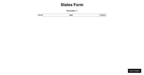 State Form Codesandbox