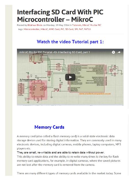 Interfacing Sd Card With Pic Pdf