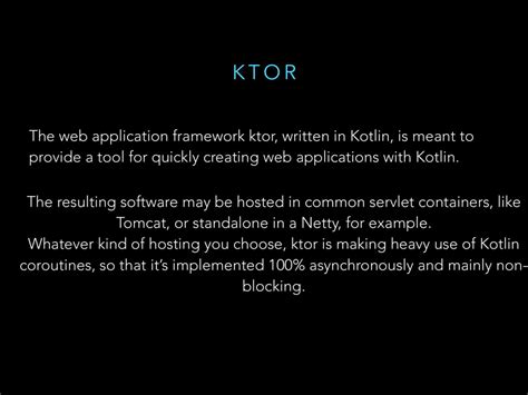 Using Kotlin With Ktor To Create Web Apps Speaker Deck