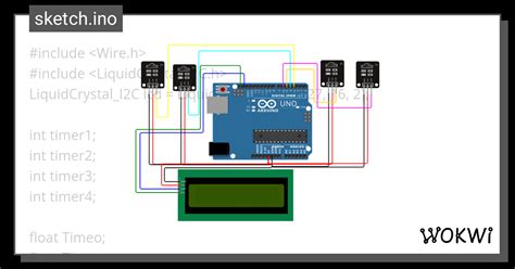 Deteksi Speed Dengan 4 Sensor Ir Wokwi Esp32 Stm32 Arduino Simulator