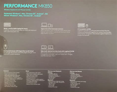 Logitech Mk850 Wireless Keyboard Mouse Combo Multi Device Ergonomic K850 Logitech Sg Warranty