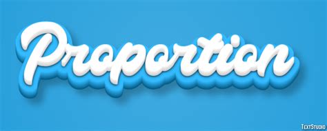proportion text effect and logo design word