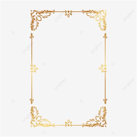 금 꽃 테두리 디자인 서식 파일 벡터 금 테두리 설계 고급스러운 디자인 Png 일러스트 및 벡터 에 대한 무료 다운로드 Pngtree